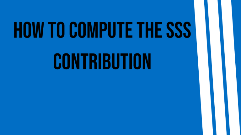 How to Compute Your SSS Contribution – SSS Maternity Benefits Calculator