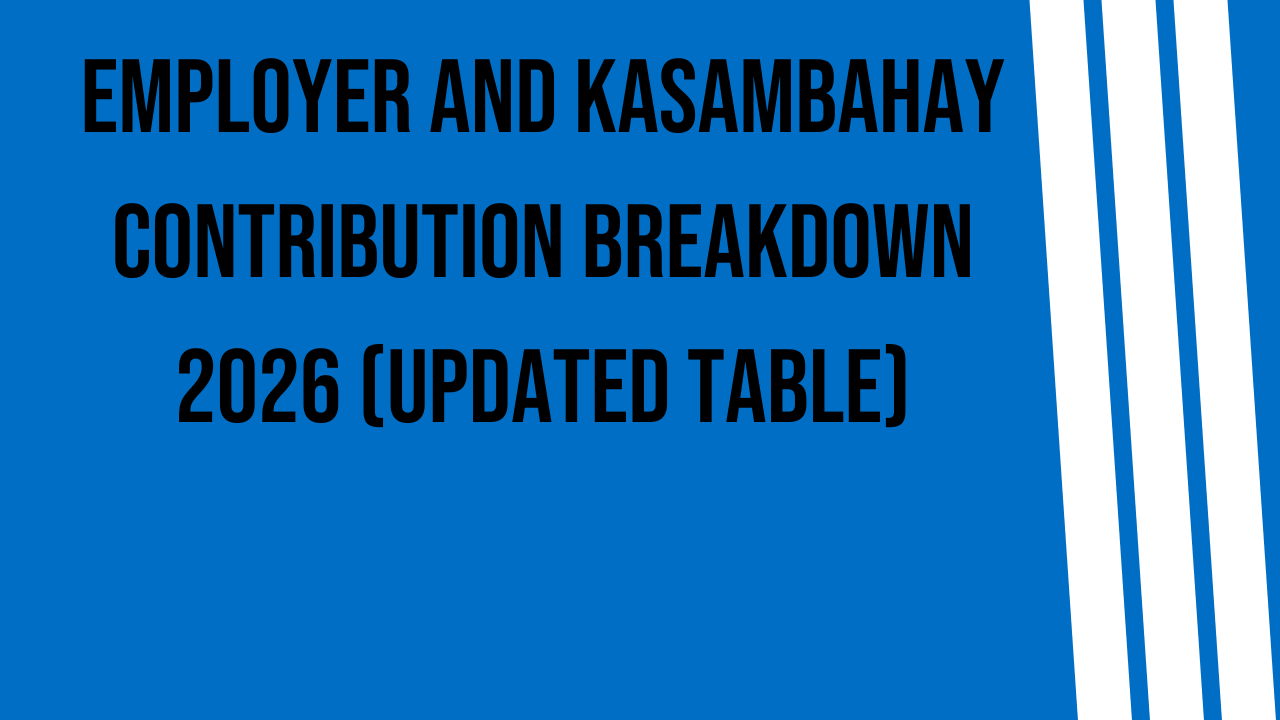 Employer and Kasambahay Contribution Breakdown 2026 (Updated Table ...